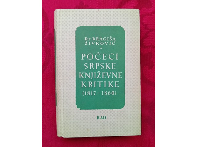 Počeci srpske književne kritike 1817-1860., Živković