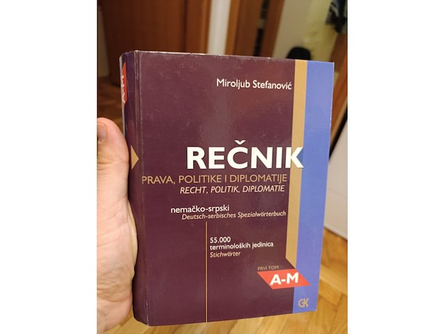REČNIK PRAVA,POLITIKE I DIPLOMATIJE.Miroljub Stefanović