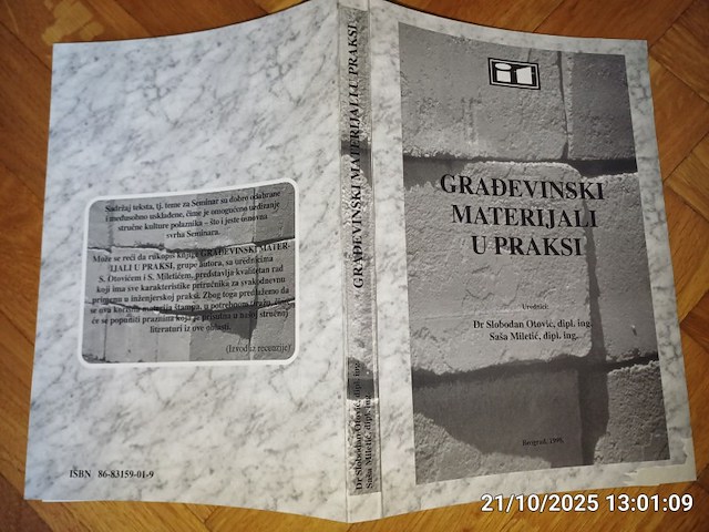 OTOVIĆ, GRAĐEVINSKI MATERIJALI U PRAKSI