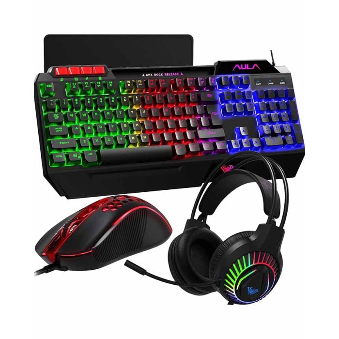 Tastatura + miš + slušalice + podloga Aula T650 RGB