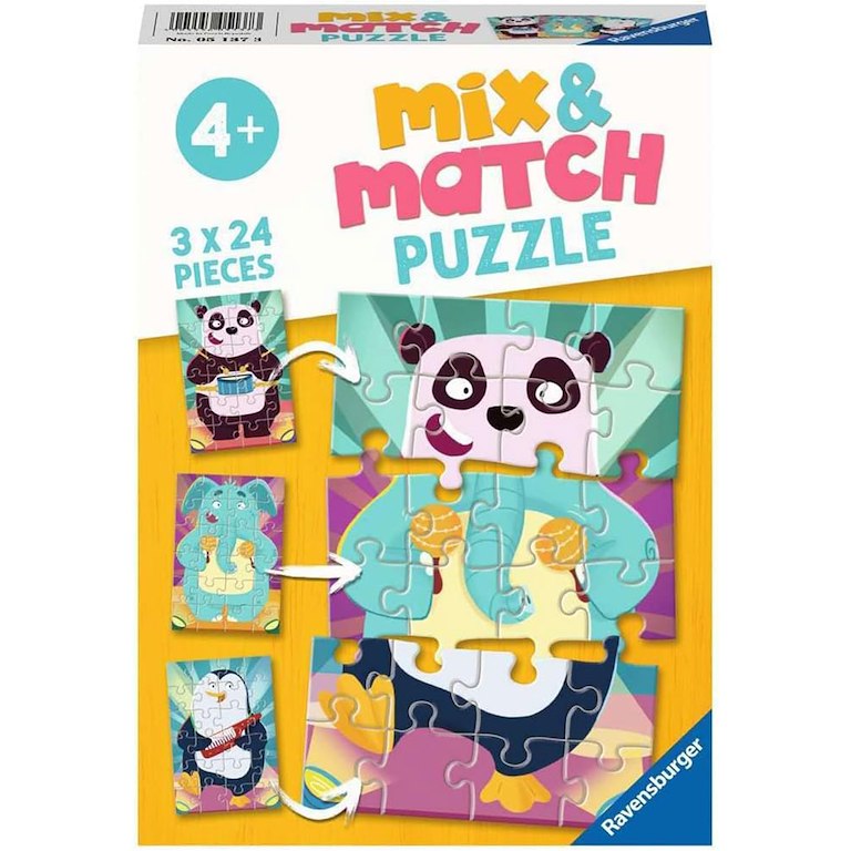Ravensburger Mix&Match puzzle (slagalice) - 3x24pcs Smešne životinje RA05137