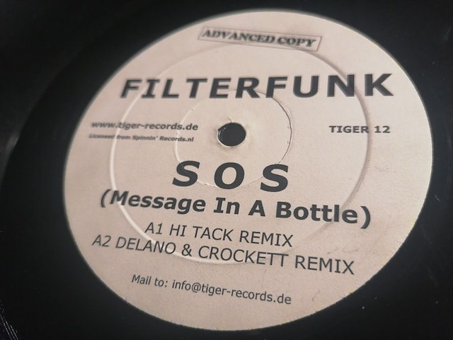 Filterfunk ‎- SOS (Message In A Bottle, Tom Novy)