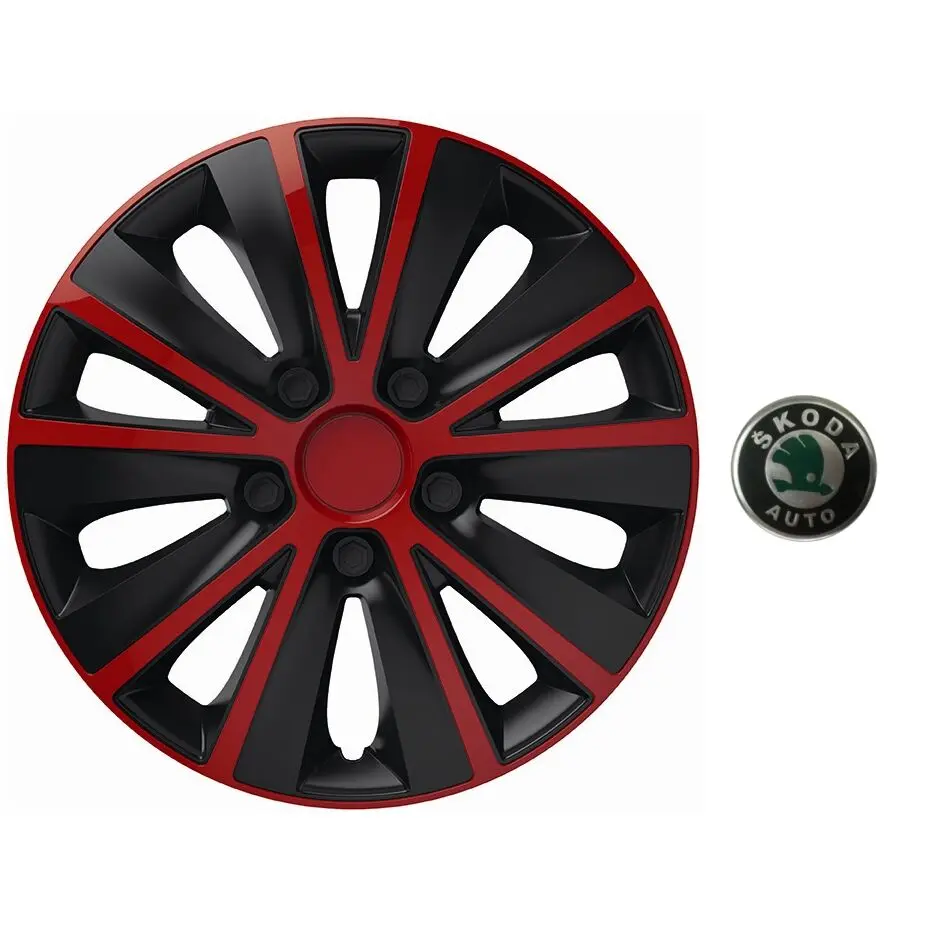 Ratkapne za Skoda Rapid Red & Black, 15"