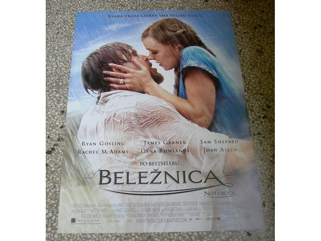 Beležnica (Ryan Gosling) - filmski plakat