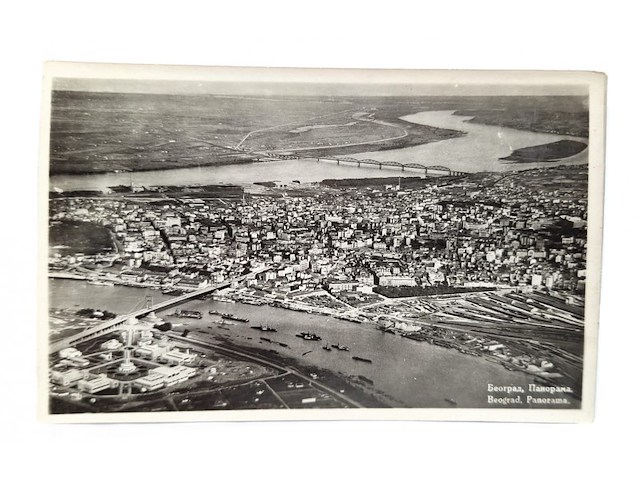 Beograd – Panorama grada sa Savom i Dunavom, oko 1938.