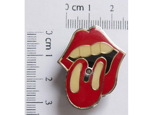 Rolling Stones - badge with flashing light