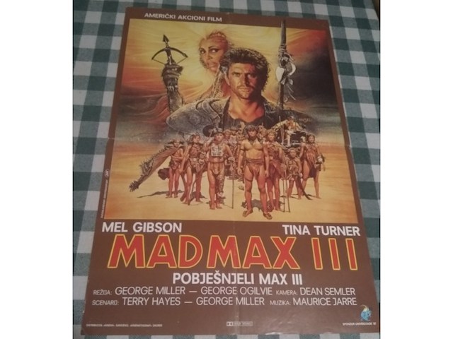 plakat POBJEŠNJELI MAX III (MAD MAX III)