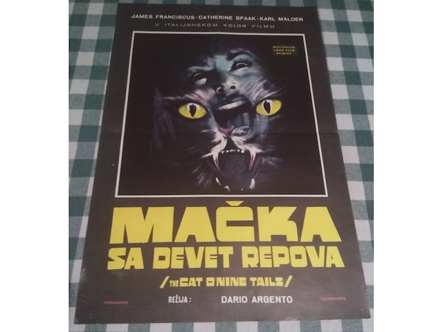 plakat MAČKA SA DEVET REPOVA (Dario Argento)