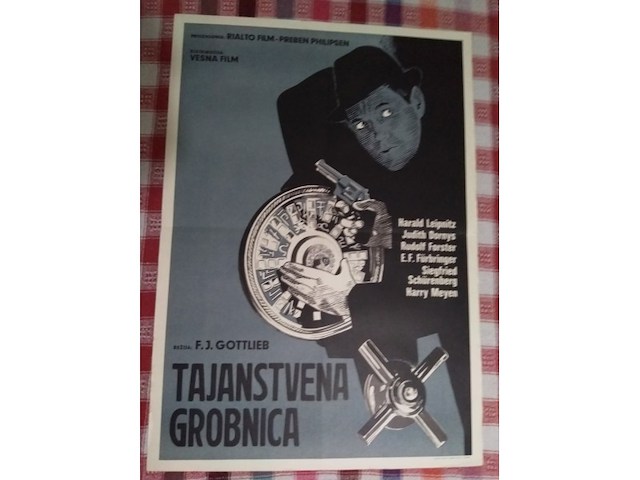 plakat TAJANSTVENA GROBNICA (Edgar Wallace)