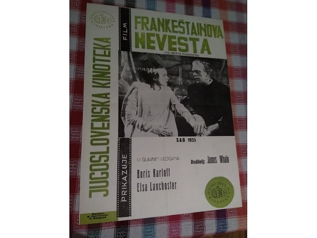 plakat FRANKENSTAJNOVA NEVESTA (druga verzija plakata)