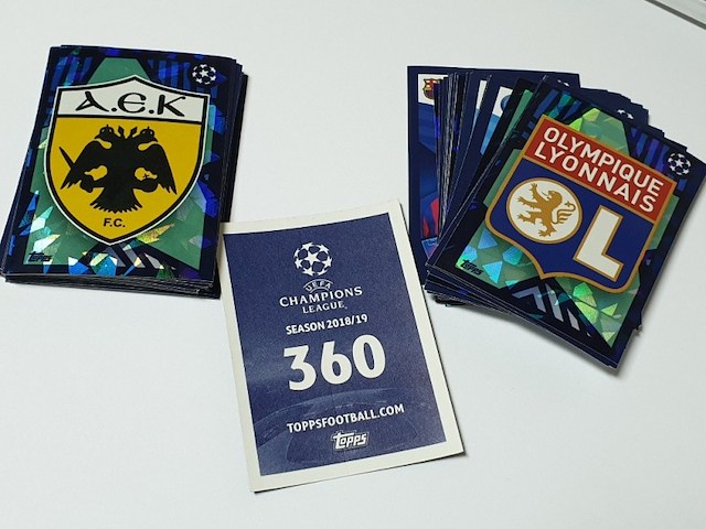 Sličice Liga šampiona 2018/2019 Topps na komad