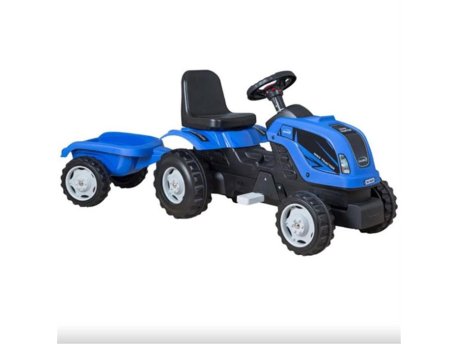 Playtime 956 Traktor na pedale sa prikolicom plavi