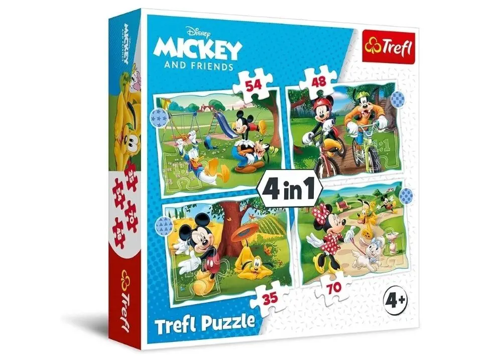 Trefl Set slagalica Mickey Mouse, 4 komada, 71 deo