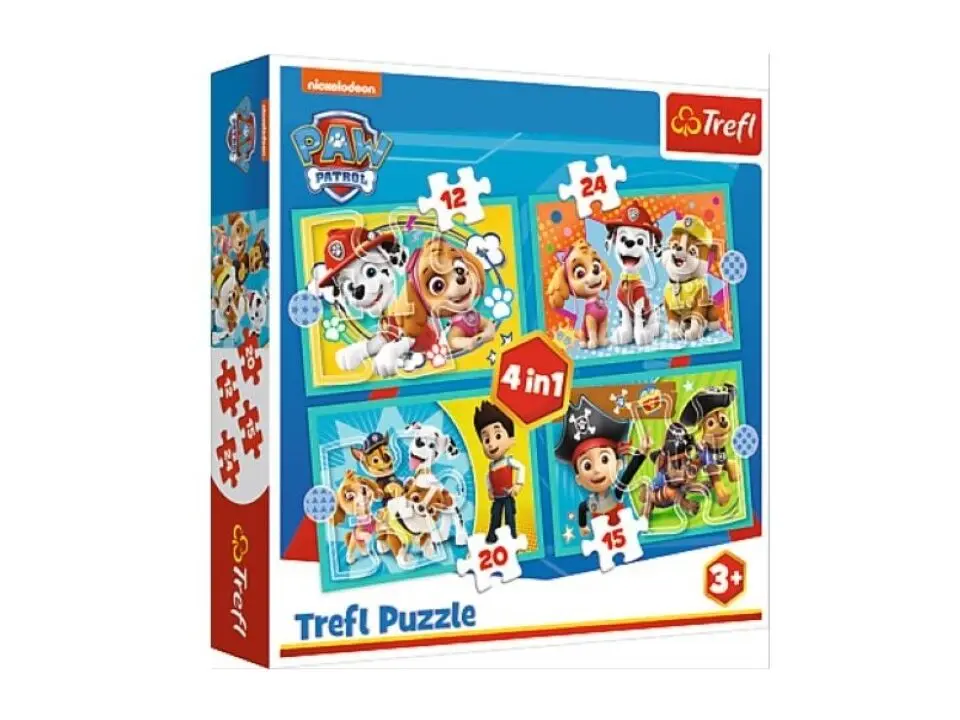 Trefl Set slagalica Paw Patrol, 4 komada, 71 deo