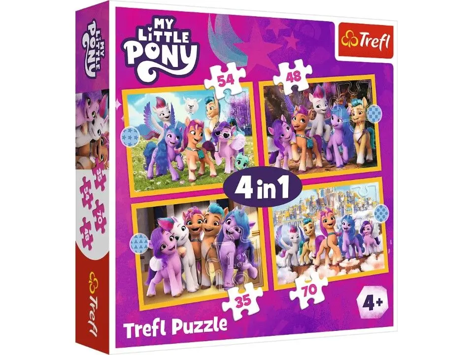Trefl Set slagalica My Little Pony, 4 komada, 207 delova