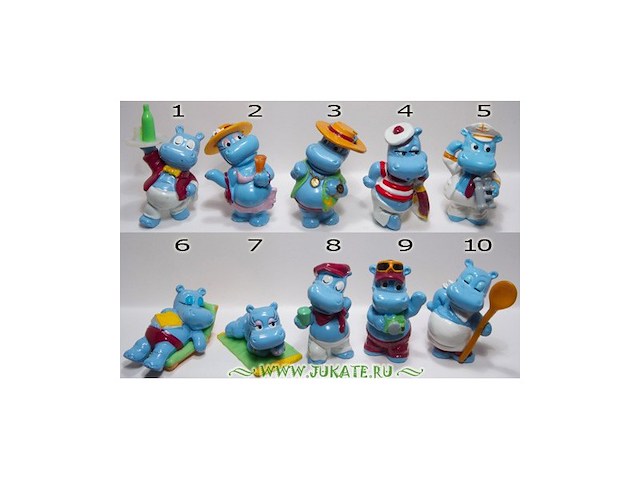 Kinder Happy Hippos Holiday 1996 - kompletan set