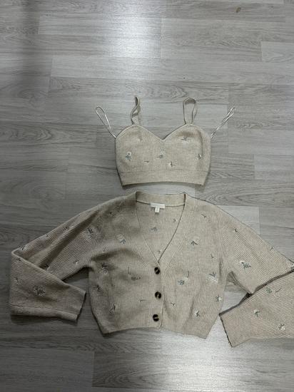 H&M bež set – kardigan i topić