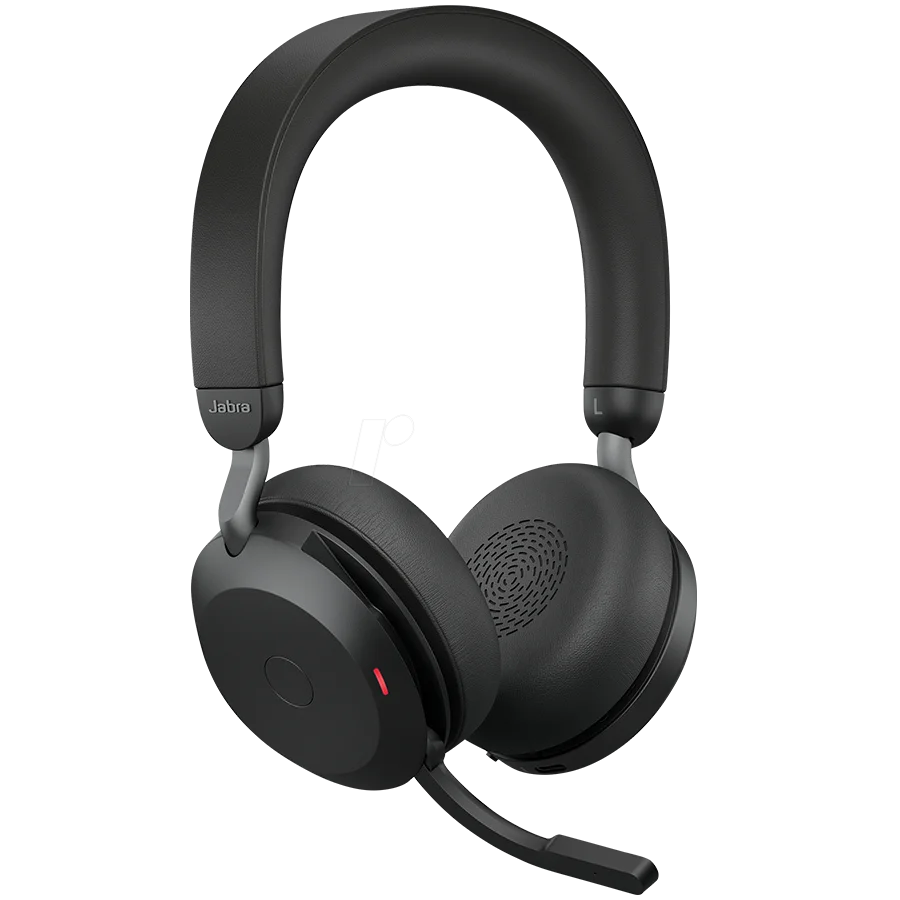 JABRA EVOLVE2 75, Link380c MS Stereo Black, EVOLVE2 75 headset Black MS, Link 380 BT adapter USB-C MS,1.2m USB-C to USB-C cable, carry pouch, warranty and warning (safety leaflets)