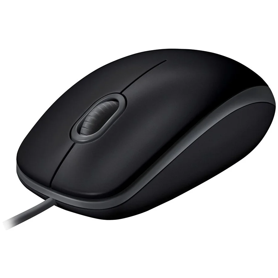 LOGITECH B110 Corded Mouse – SILENT – BLACK – USB – B2B