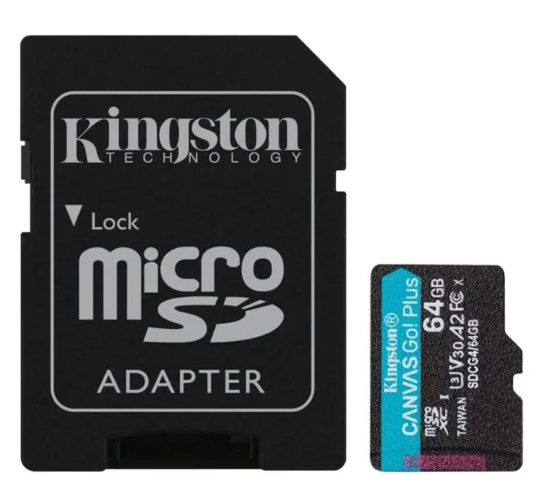 Micro SD Kingston 64GB Canvas Go Plus SDCG4/64GB +adapter