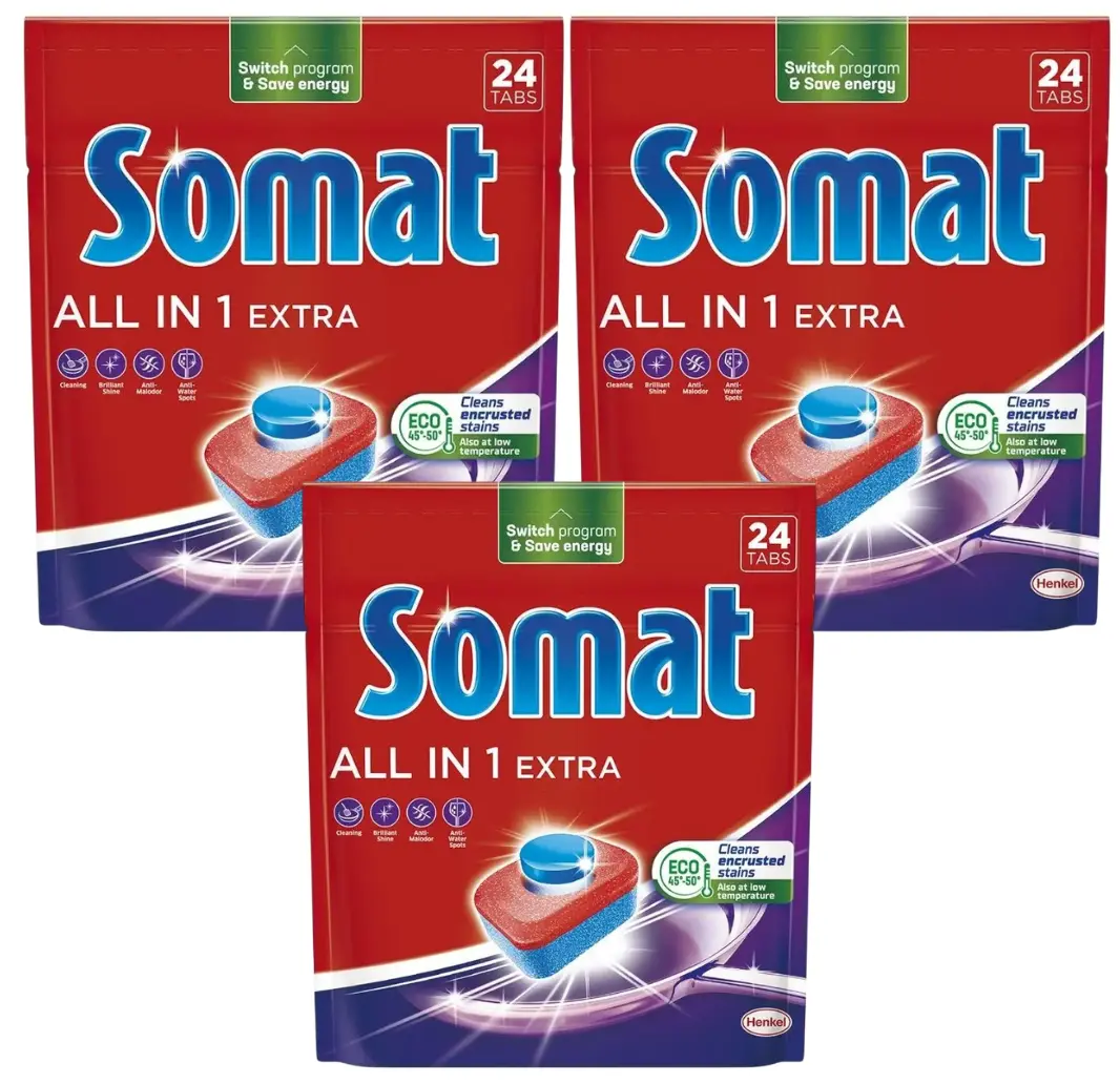 Paket Somat All in One Extra Tablete za mašinsko pranje posuđa, 72 komada