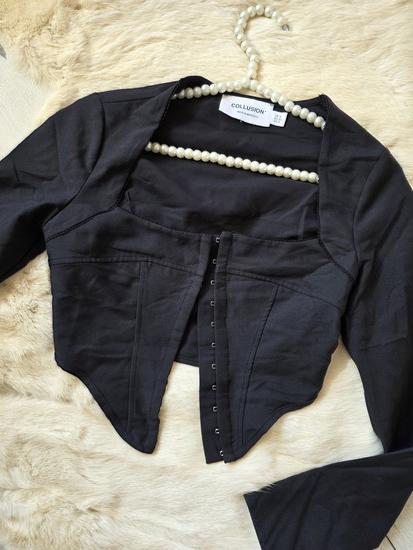 Collusion crni crop korset bluza xxs 14 y