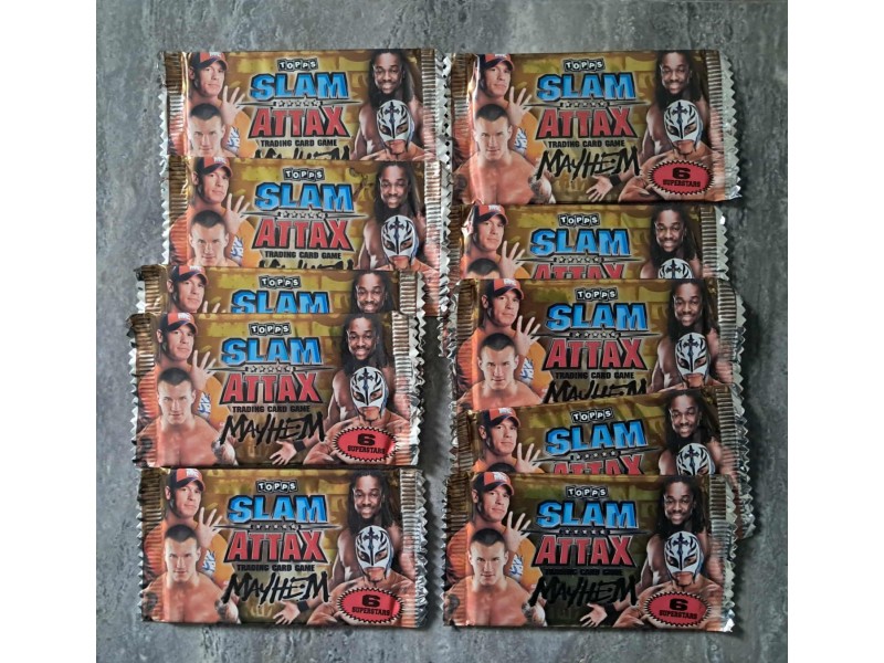 SLAM ATTAX Topps 9 kesica sa karticama