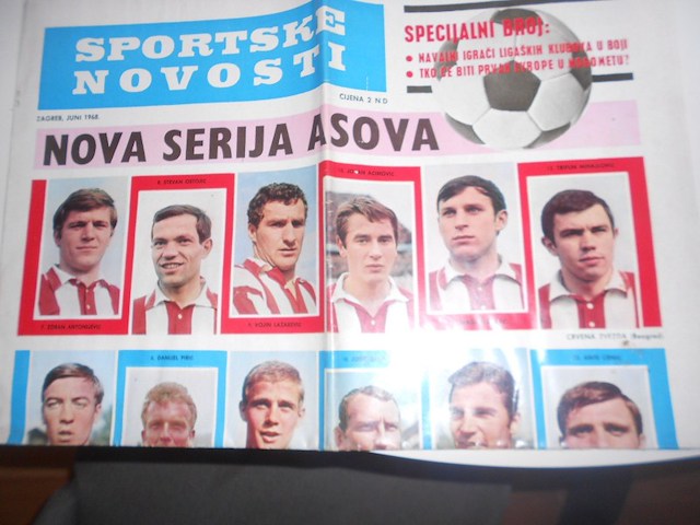 sportske novosti jun 1968g  nova serija asova