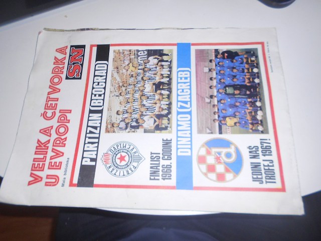 velika četvorka u evropi partizan-dinamo zagreb