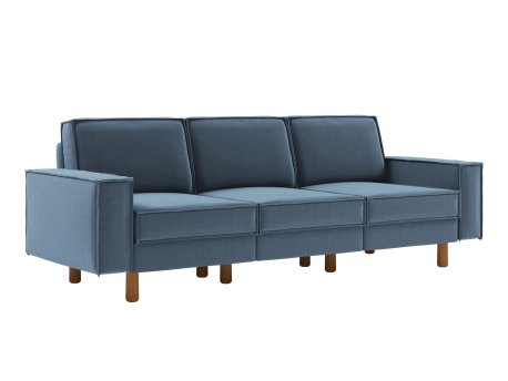 Atelier del Sofa Sofa sa 3 sedišta Sparrow Extra 3 Ocean Blue Walnut