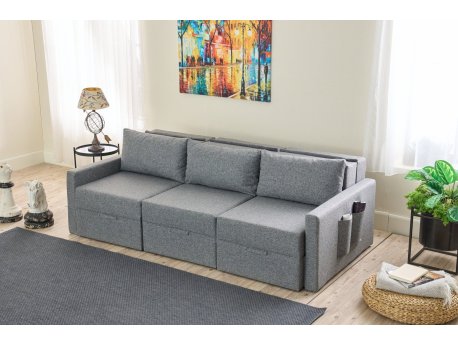 Atelier del Sofa Sofa za 3 sedišta Saros Grey