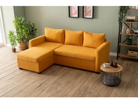 Atelier del Sofa Ugaona sofa-krevet Kado Mustard