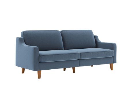Atelier del Sofa Sofa sa 3 sedišta Robin 3 Ocean Blue Walnut