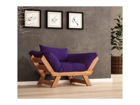 HANAH HOME Garden 1-Seat Sofa Ljubičasta CPT8157 140