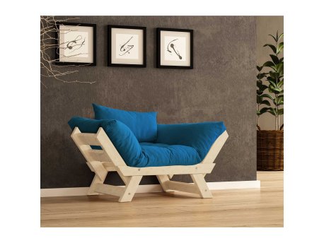 HANAH HOME Garden 1-Seat Sofa Prirodno Plava CPT8146 140