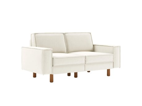 Atelier del Sofa 2-Seat Sofa Sparrow 2 Milk Froth Walnut