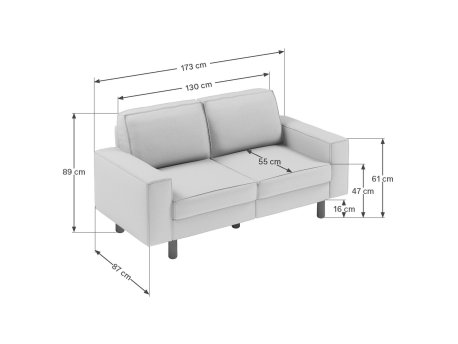 Atelier del Sofa 2-Seat Sofa Sparrow 2 Caramel Walnut