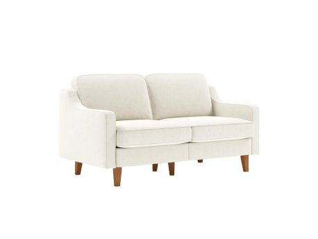 Atelier del Sofa 2-Seat Sofa Robin 2 Milk Froth Walnut
