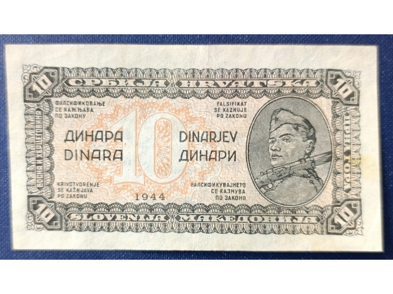 Jugoslavija - 10 dinara - 1944