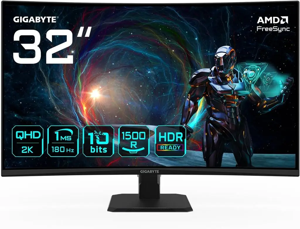 Gigabyte Gaming monitor 32 GS32QCA QHD 2560x1440 VA 180 Hz