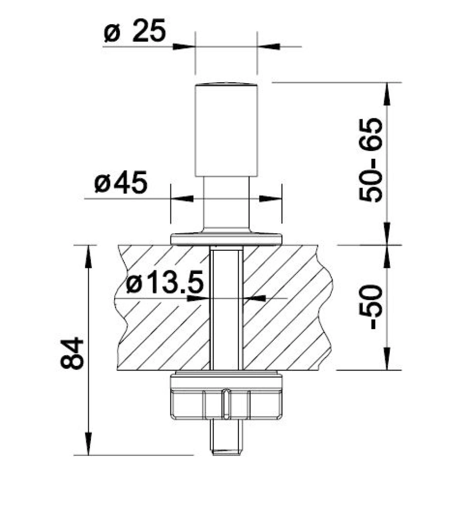 Blanco dugme za daljinski podizač čepa Comfort Inox-Look 221336