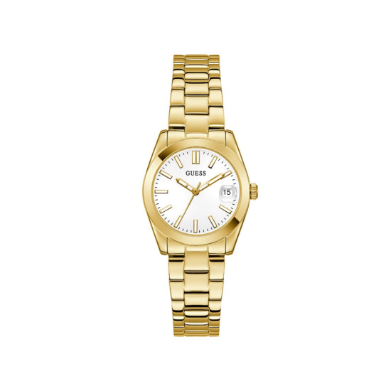 GUESS GW0934L2 ženski sat Alice Date Window Gold Tone White Sunray Dial 32mm