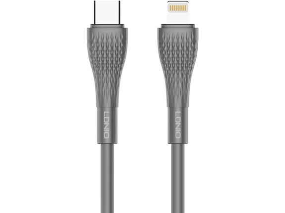 USB data kabal LDNIO LC671 30W Type-C na Lightning 1m crni