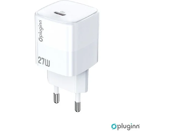 Kućni punjač Pluginn PI-D73-27w, PD 3.0, PPS, 27W sa PD iPhone lightning kablom beli CE