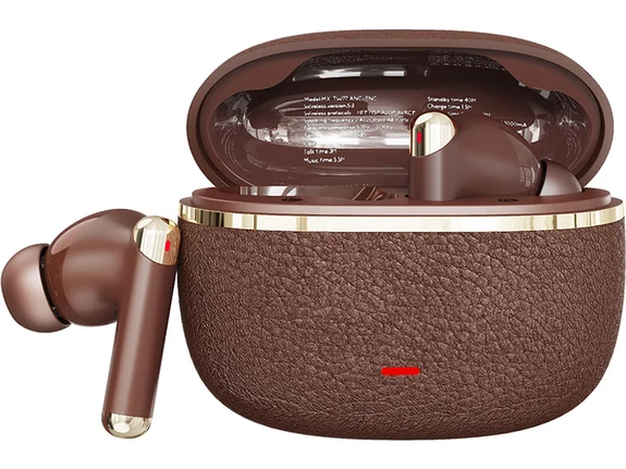 Slušalice bluetooth Moxom MX-TW77 ANC+ENC braon