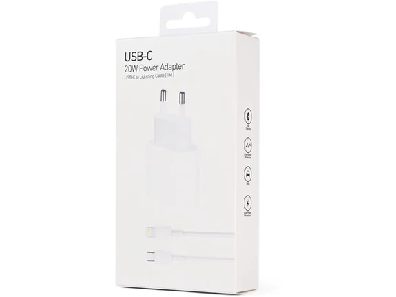Kućni punjač PD Fast charger 20W za iPhone 11-14 sa PD lightning kablom CE