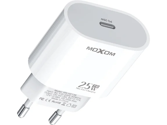 Kućni punjač Moxom MX-HC139 25W Type C na Lightning beli