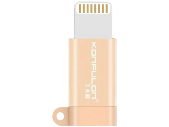 Adapter KONFULON Micro USB na iPhone lightning zlatni