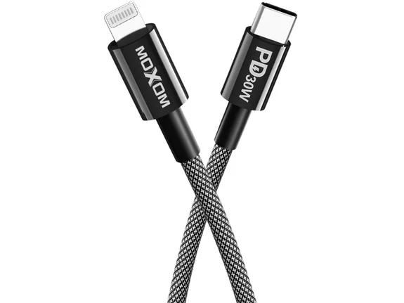 USB data kabal Moxom MX-CB136 PD 30W Type-C na lightning 1m crni