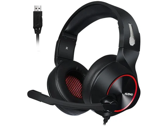 Slušalice Gaming Nubwo N11U LED USB crno crvene